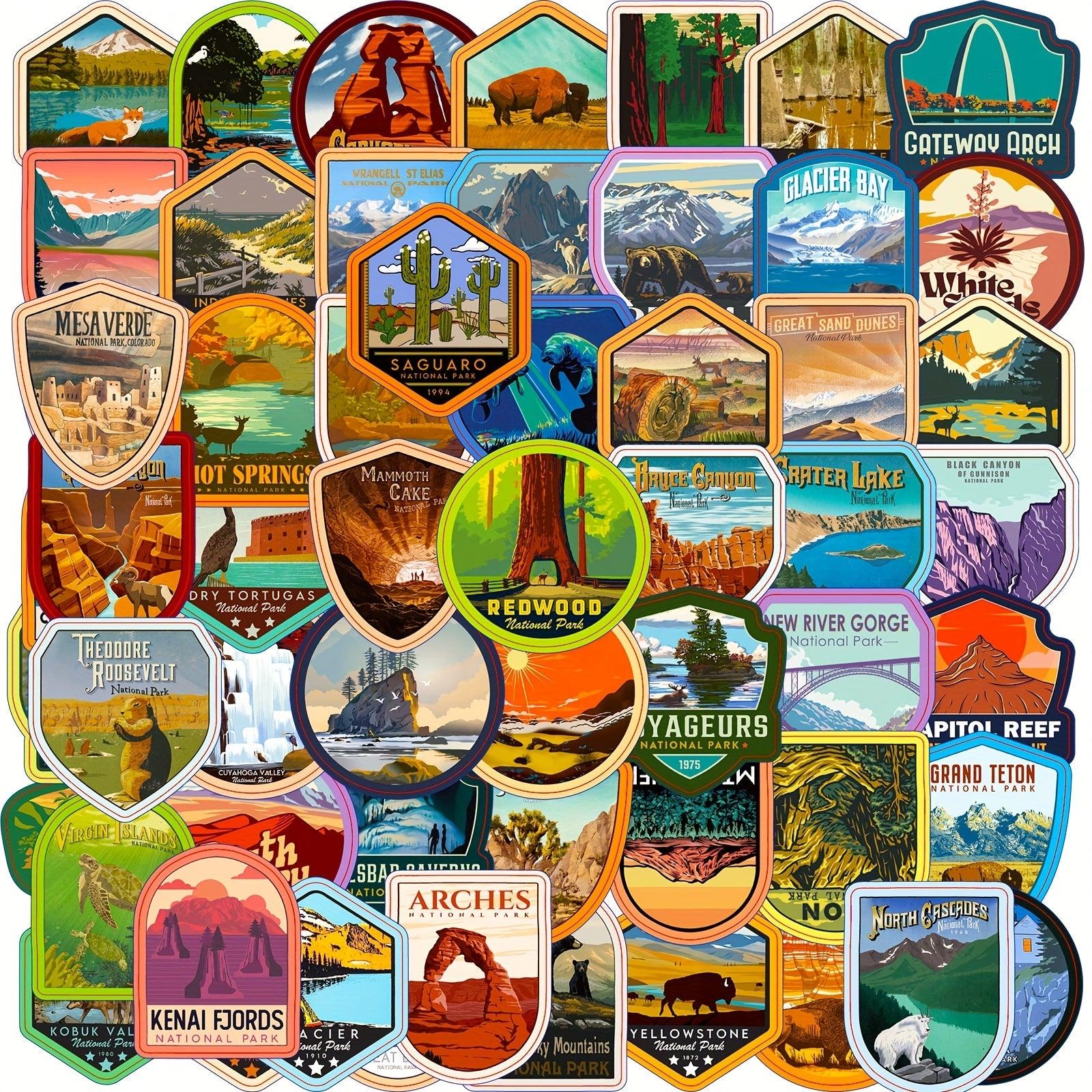 National Parks + Outdoor Adventure - Mystery Sticker Pack - 112 pcs ...