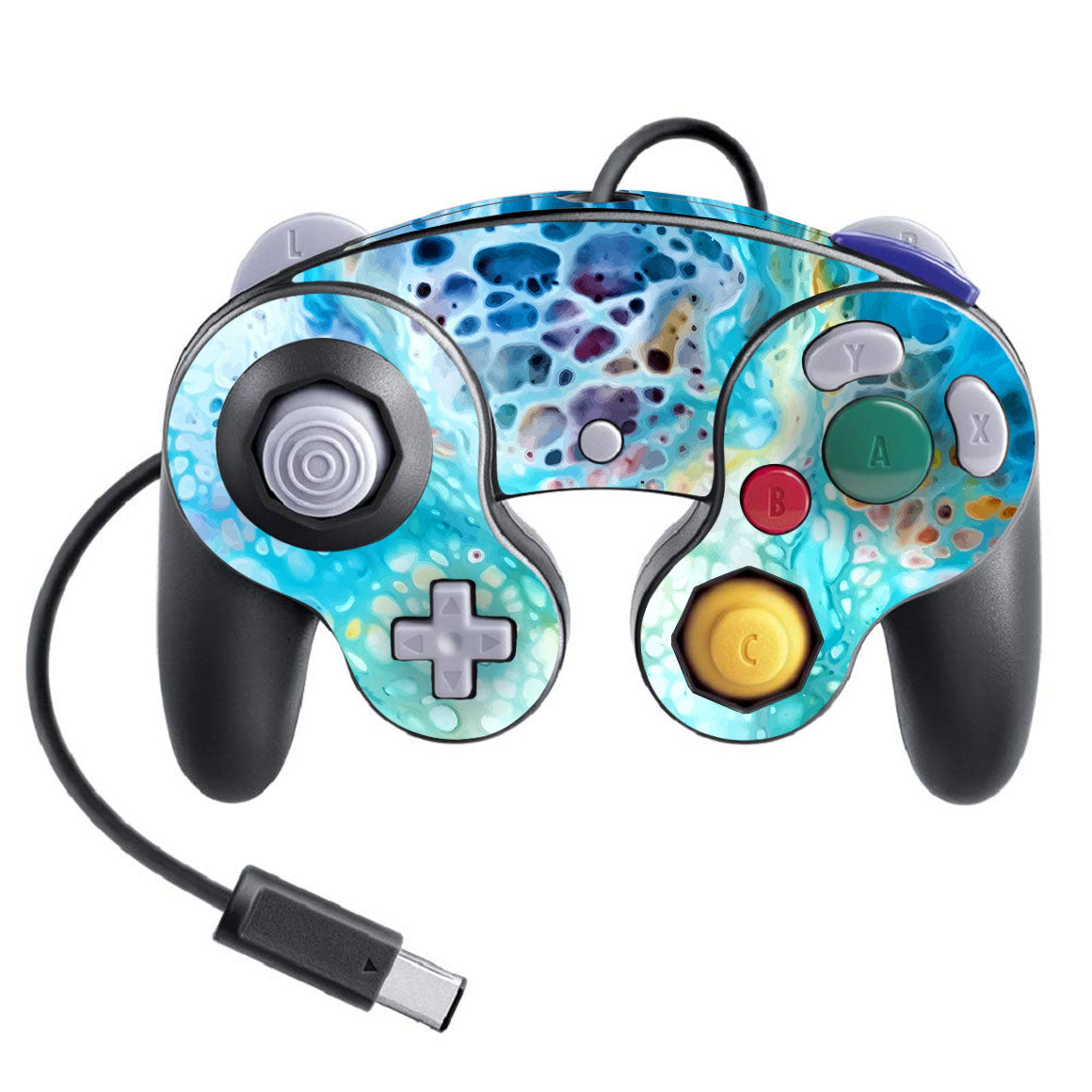 Nintendo Game Cube Controller Super Smash Bros Oil Paint Series Skins ...