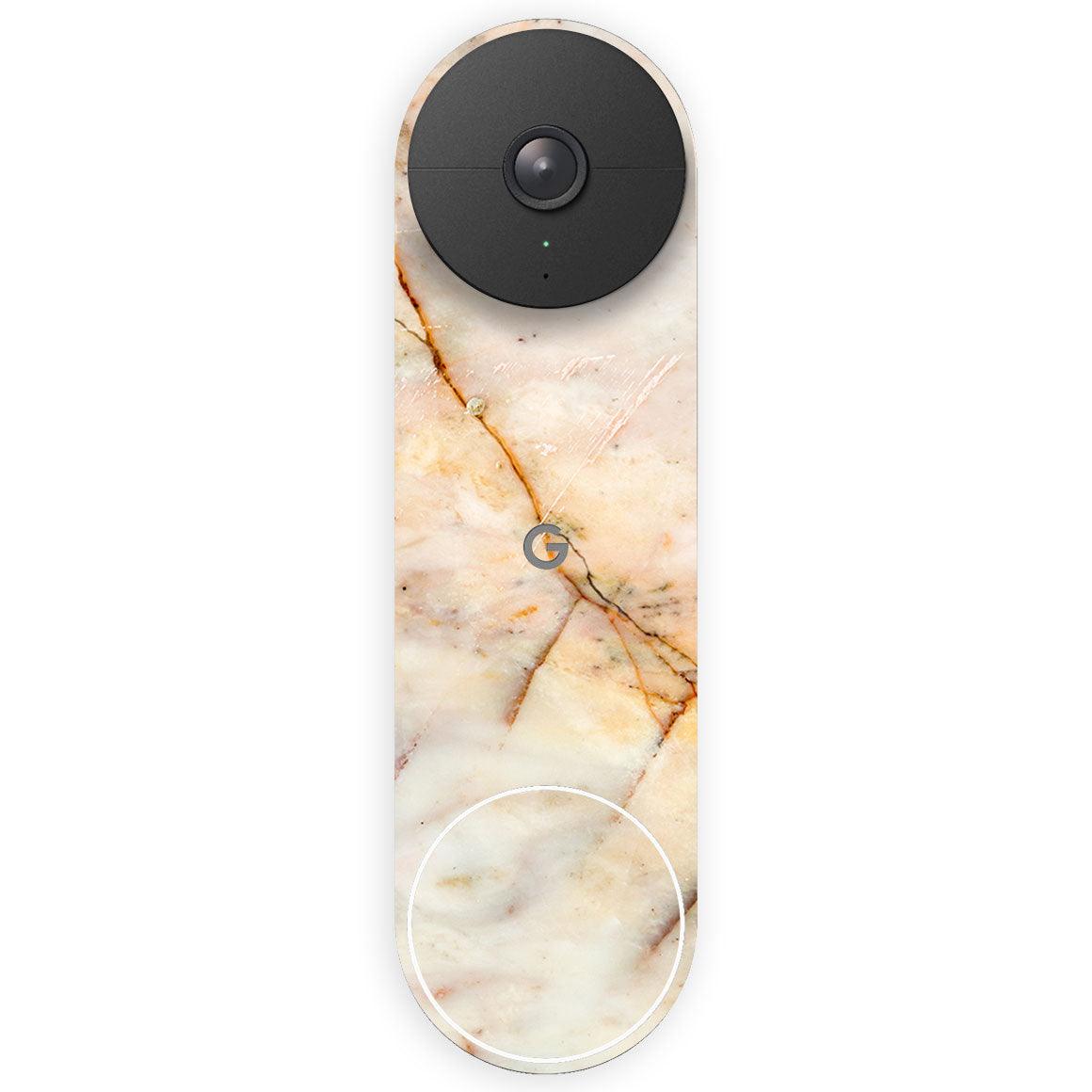 Google Nest Doorbell Wired (2nd Gen) Marble Series Skins/Wraps & Covers ...