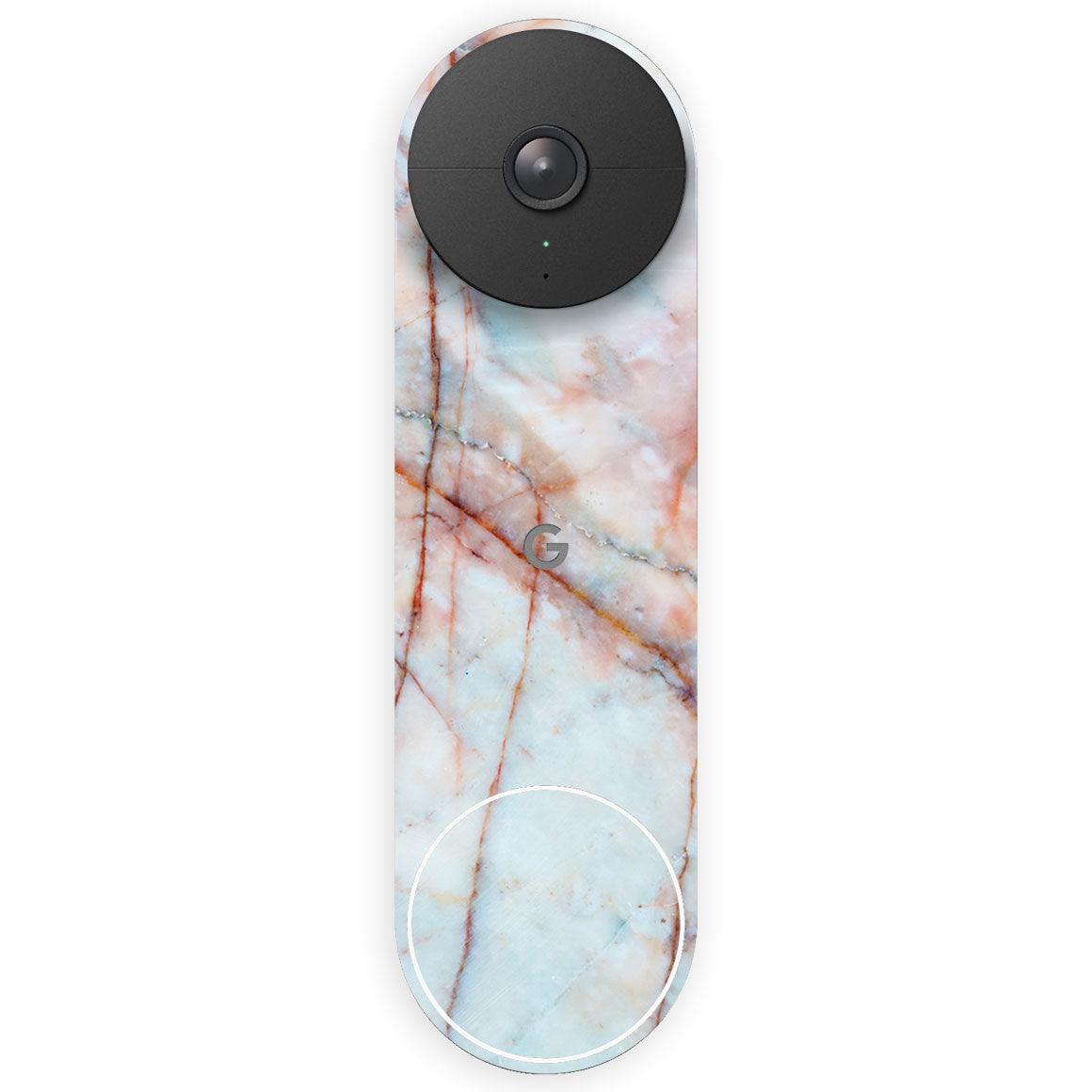 Google Nest Doorbell Wired (2nd Gen) Marble Series Skins/Wraps & Covers ...