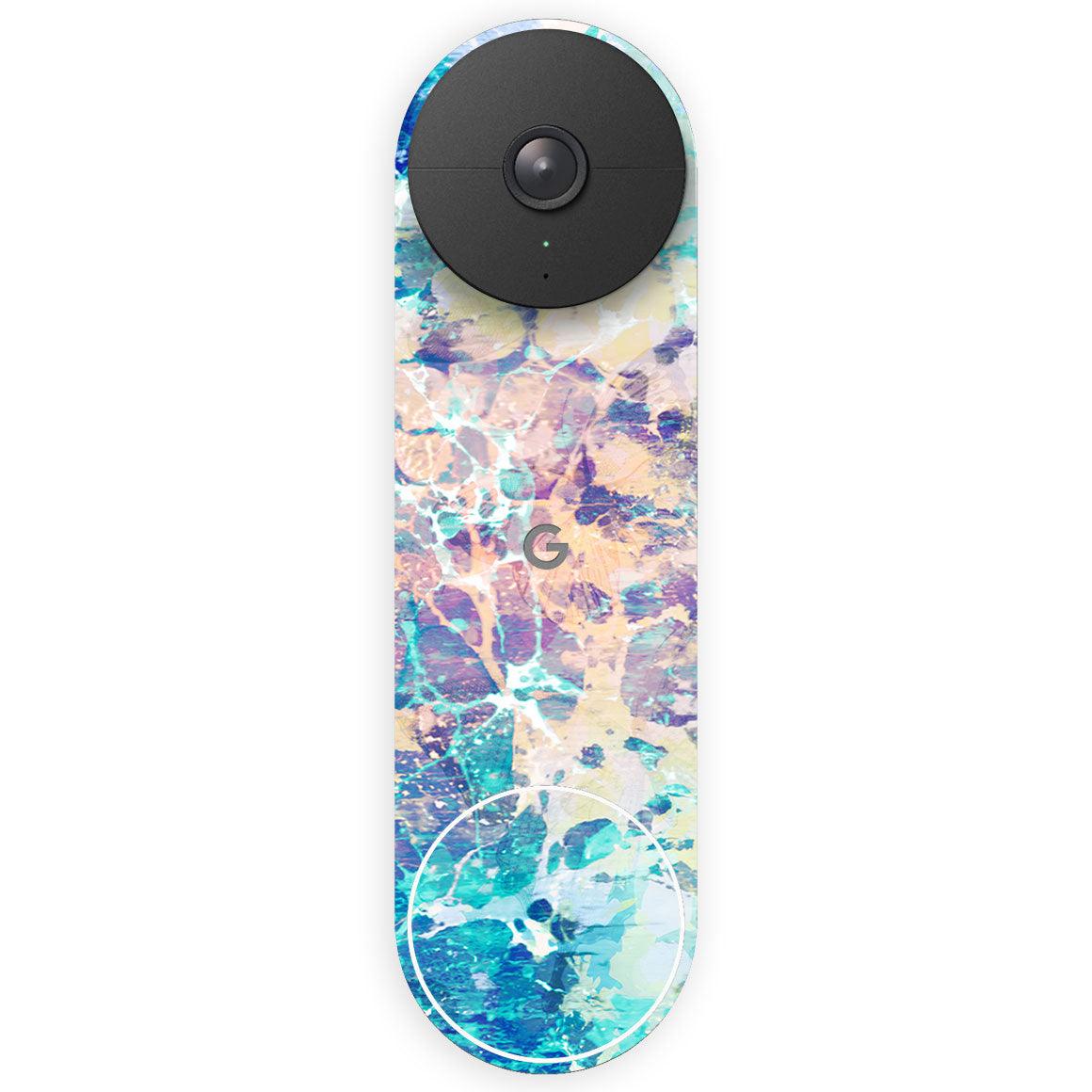 Google Nest Doorbell Wired (2nd Gen) Marble Series Skins/Wraps & Covers ...