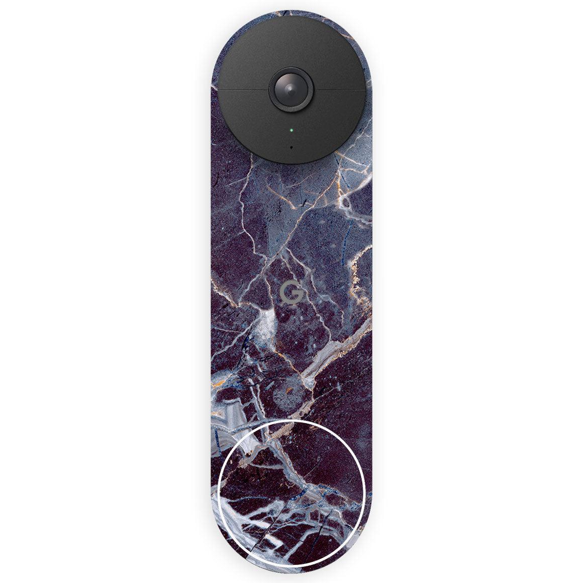 Google Nest Doorbell Wired (2nd Gen) Marble Series Skins/Wraps & Covers ...