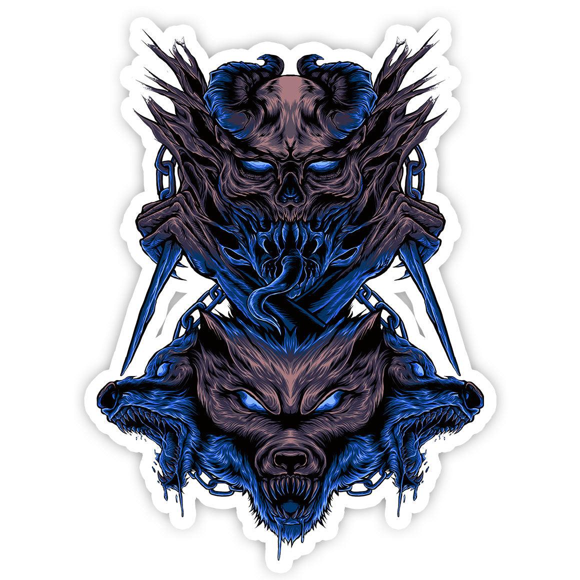 Skull Wolf Sticker – Slickwraps